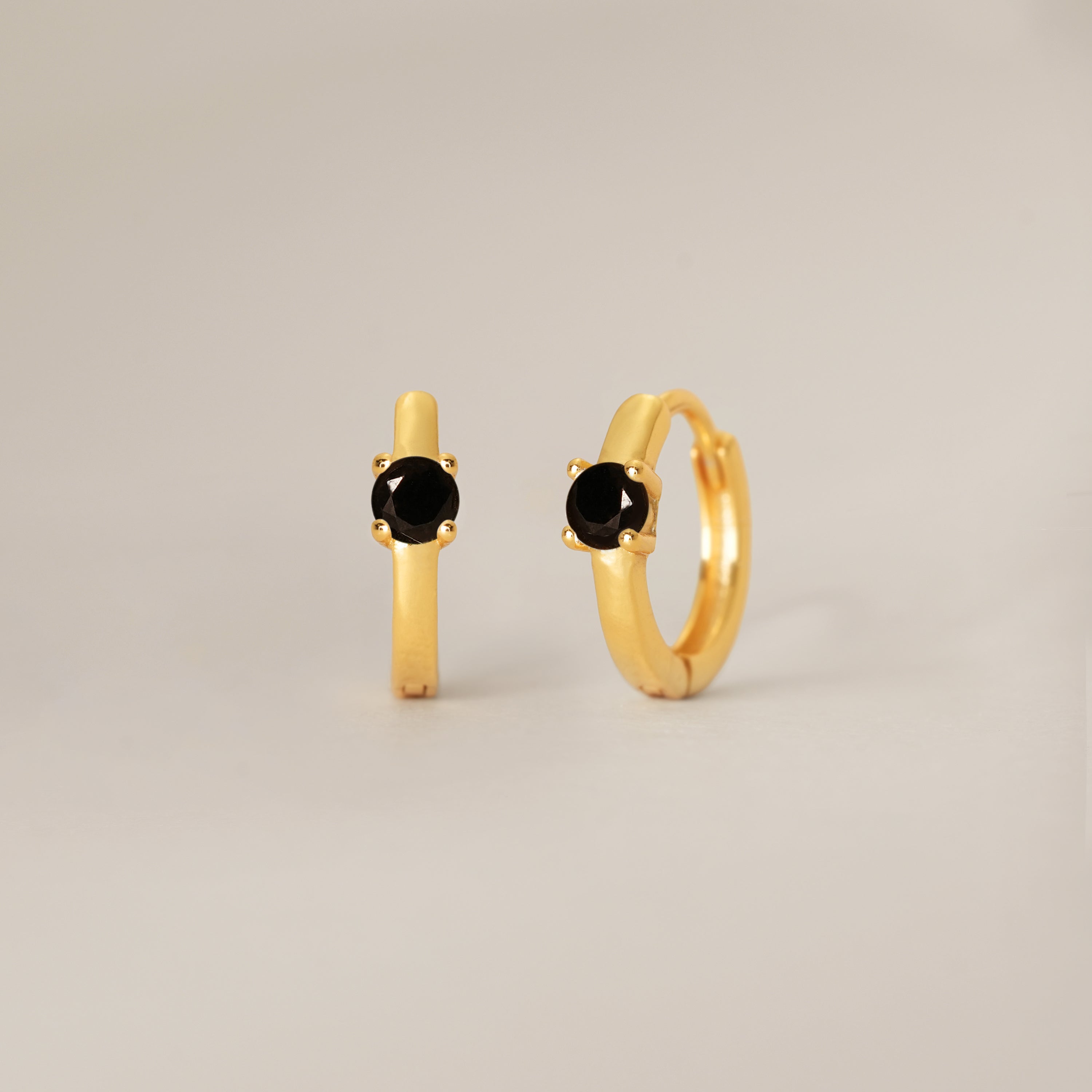 MELINA Black Onyx Hoops – Eyrful Artistry