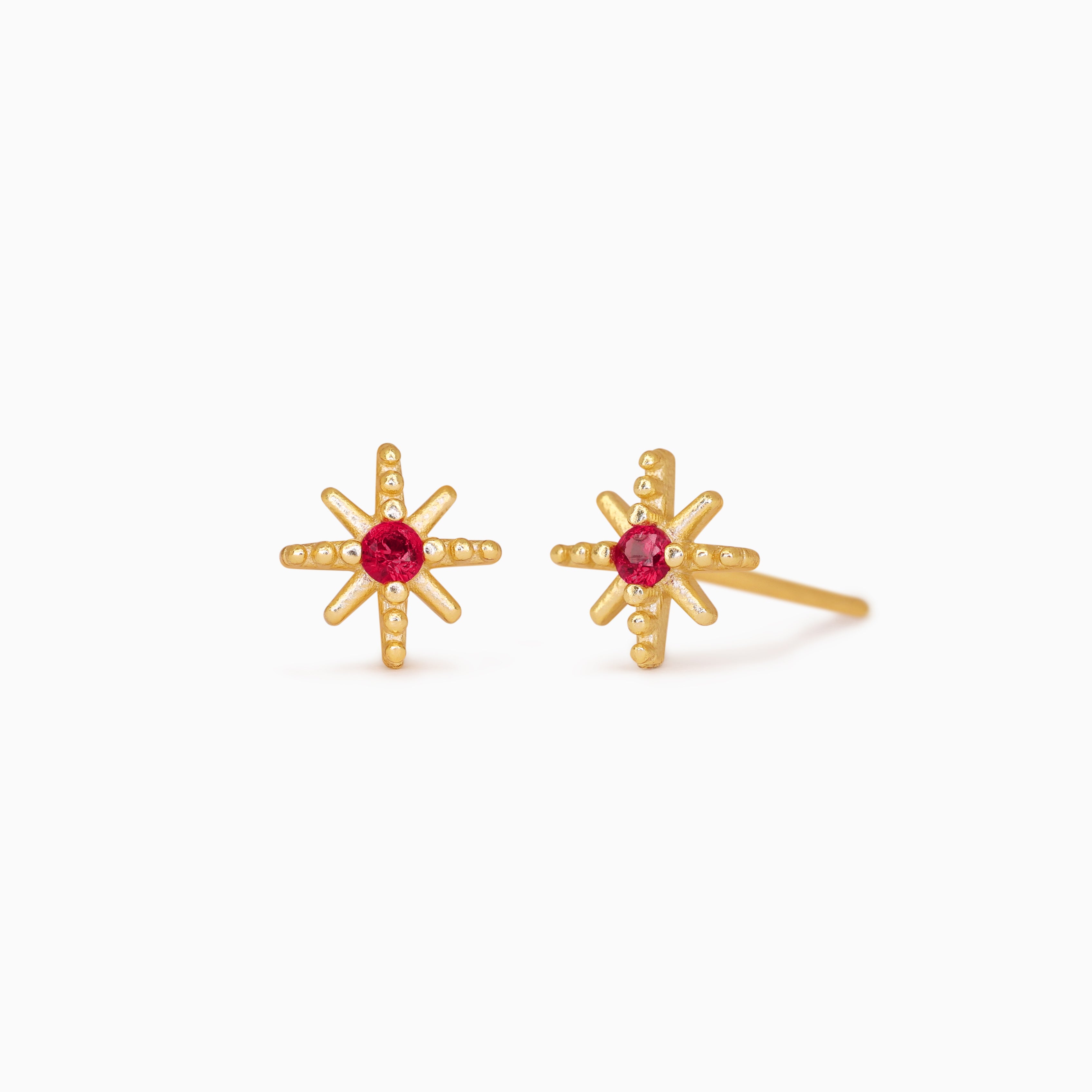 Starburst Ruby Studs – eyrful