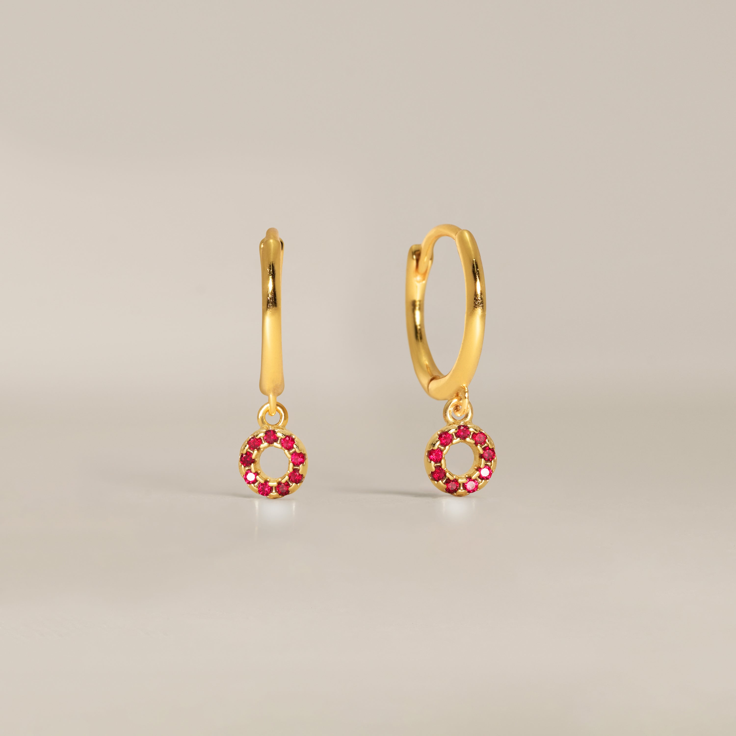 ESTHER Ruby Hoops – Eyrful Artistry