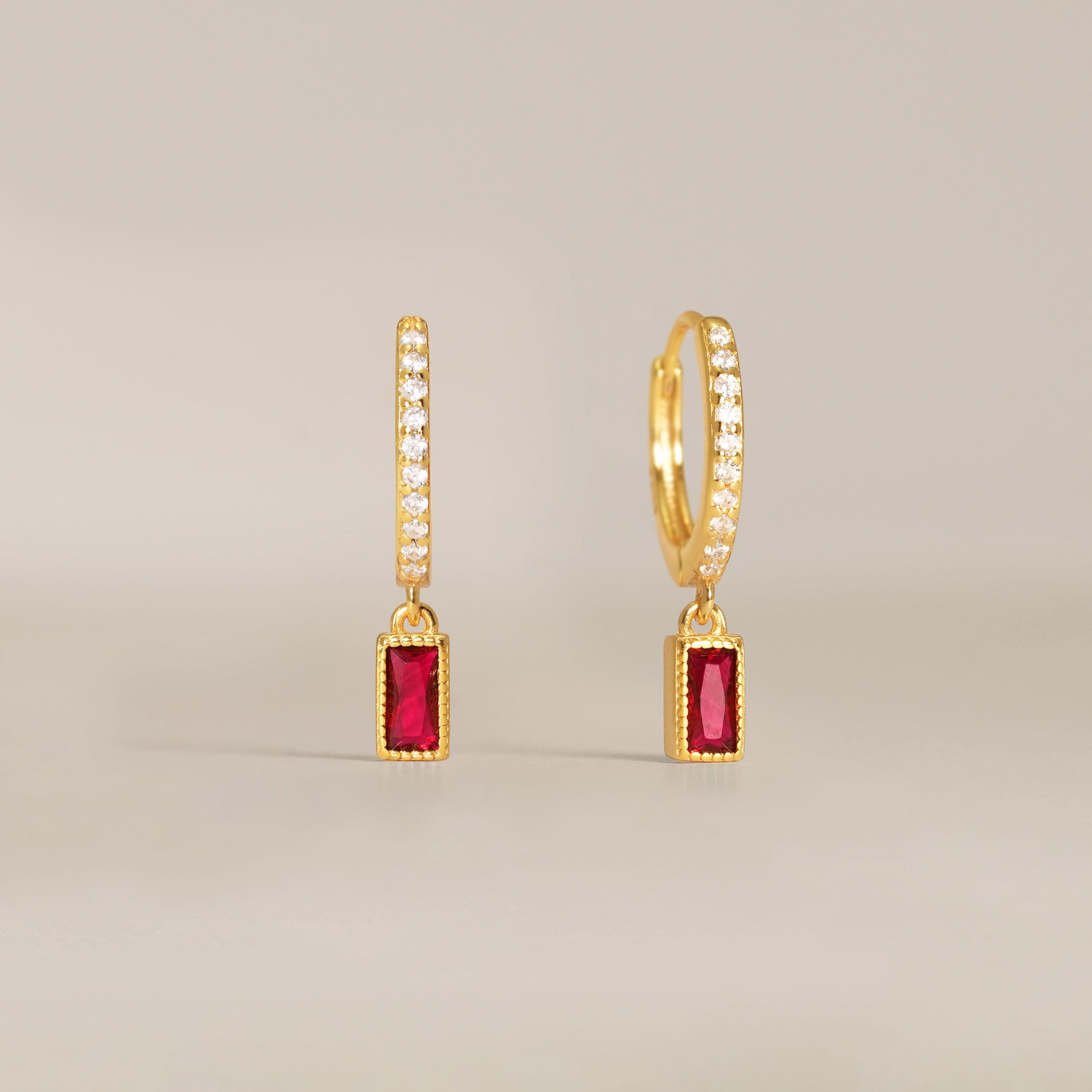 TAYLOR Ruby Hoops – Eyrful Artistry