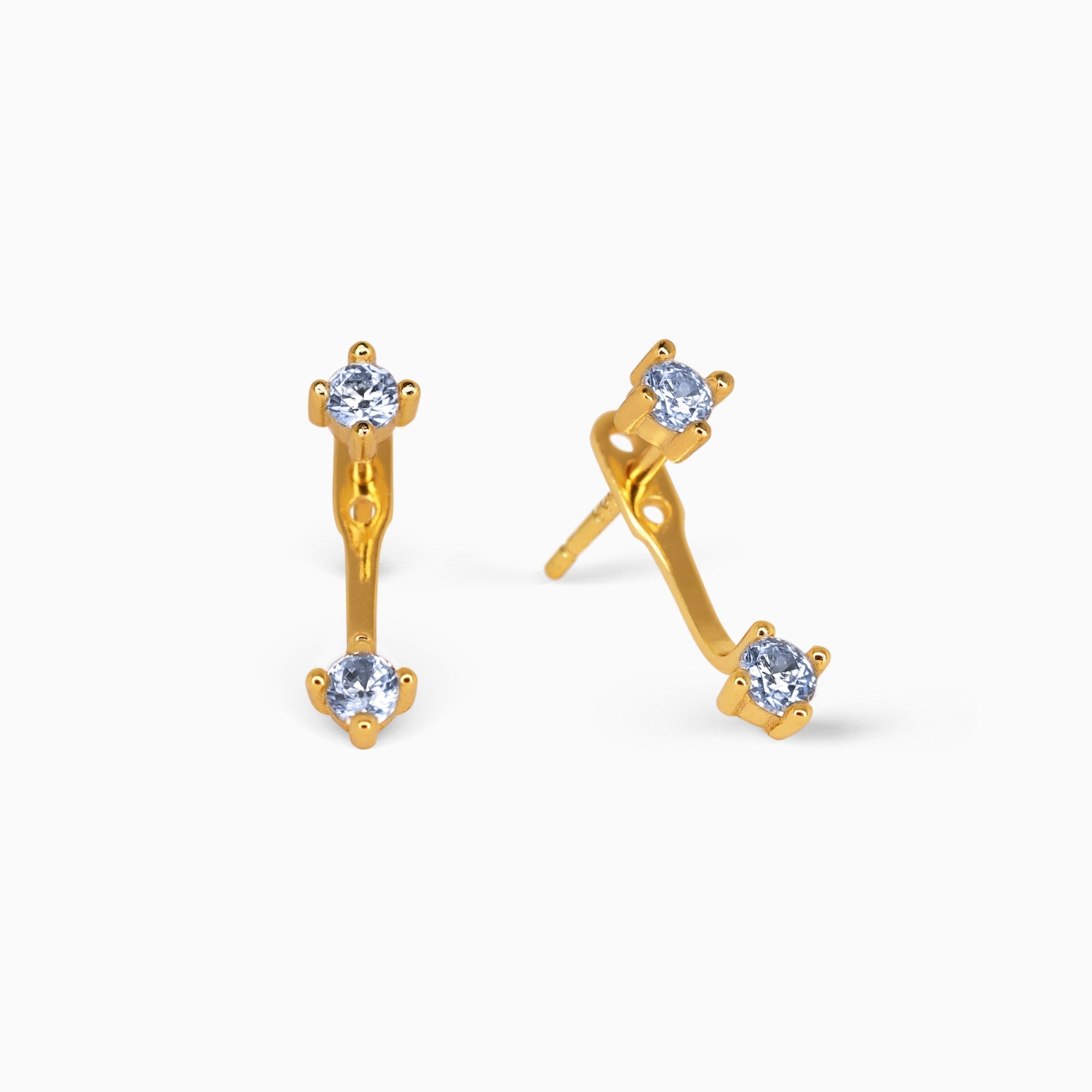 Astrid Zircon Front Back Stud Earring | eyrful