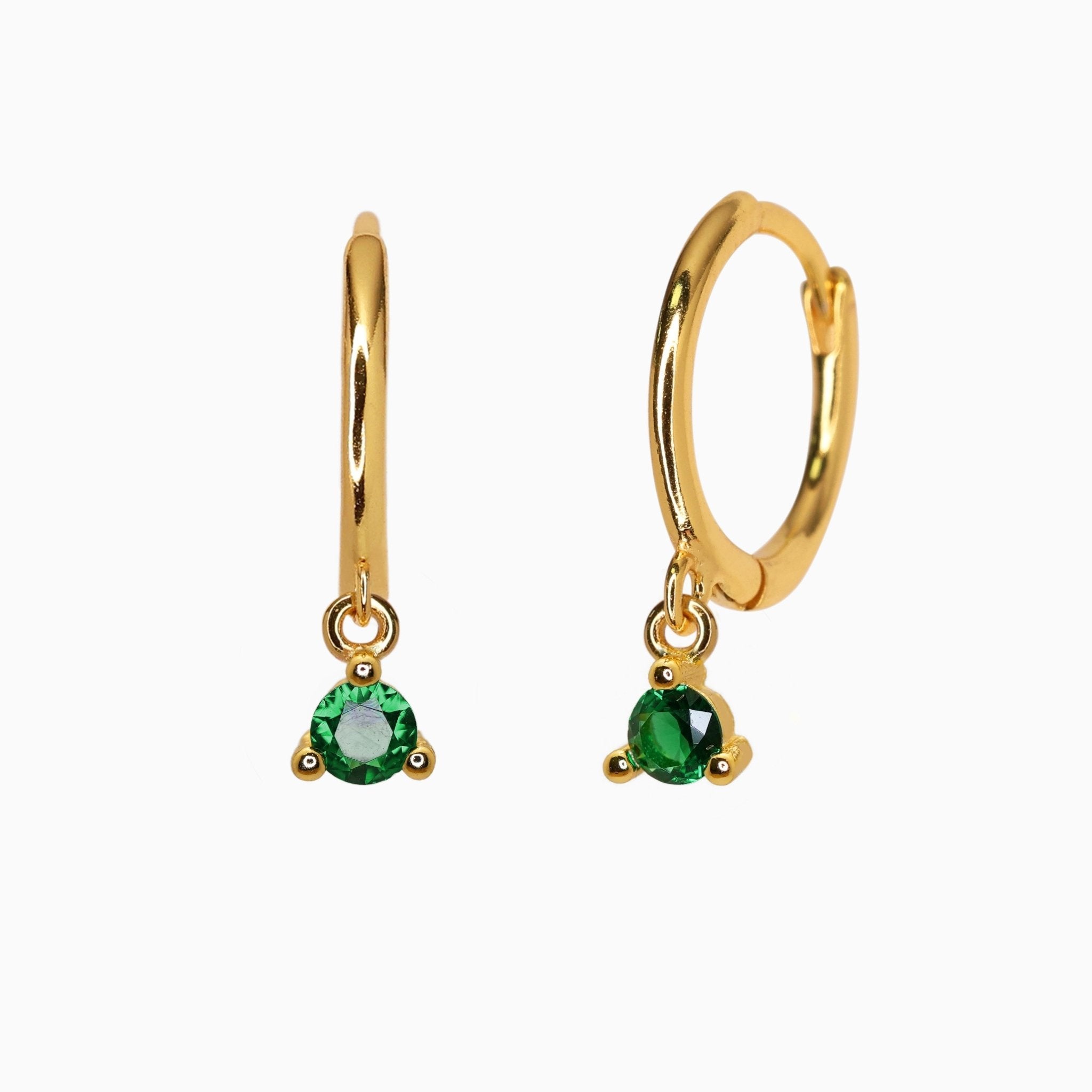 ELISE Emerald Hoops – eyrful