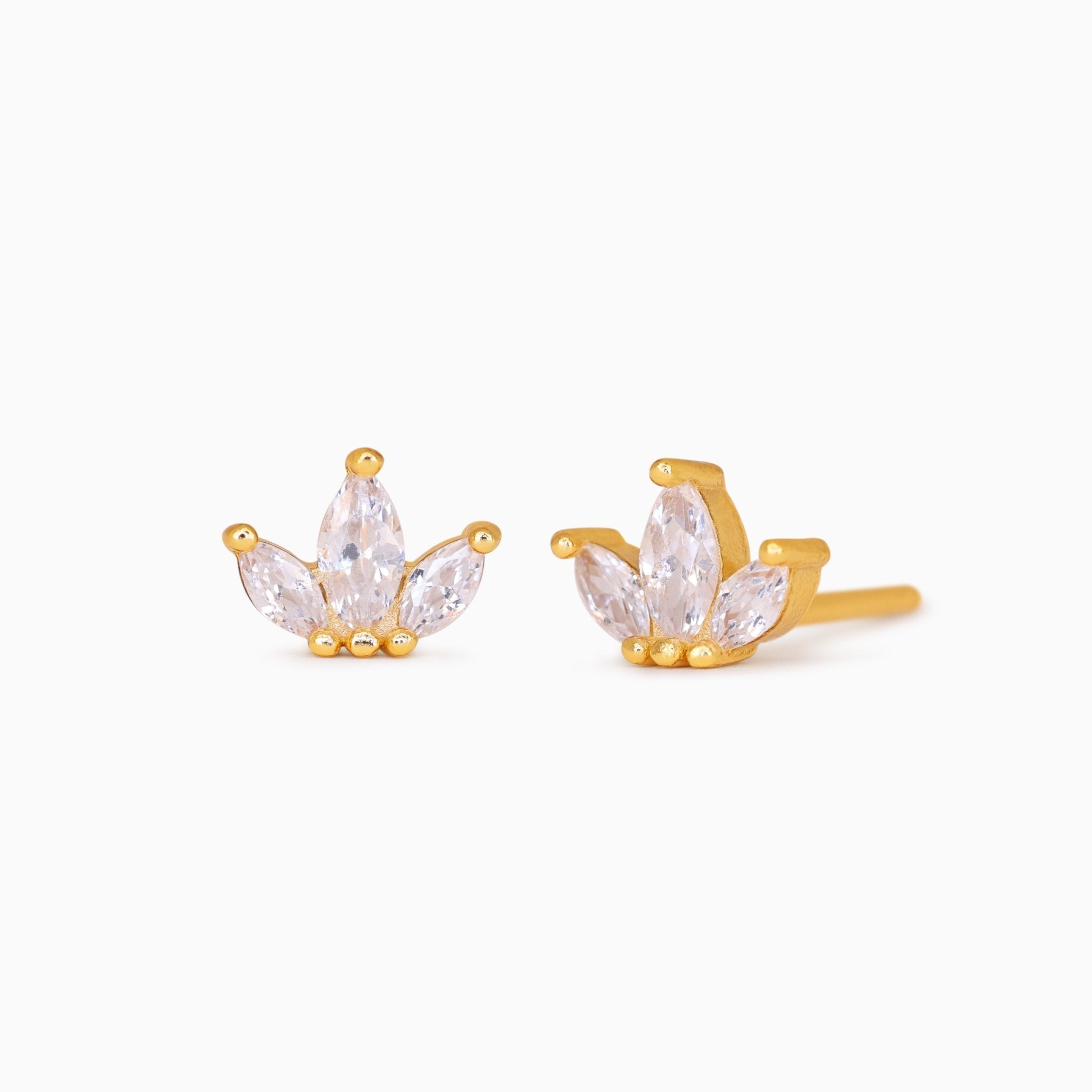 Marquise Flower Diamond Studs – eyrful