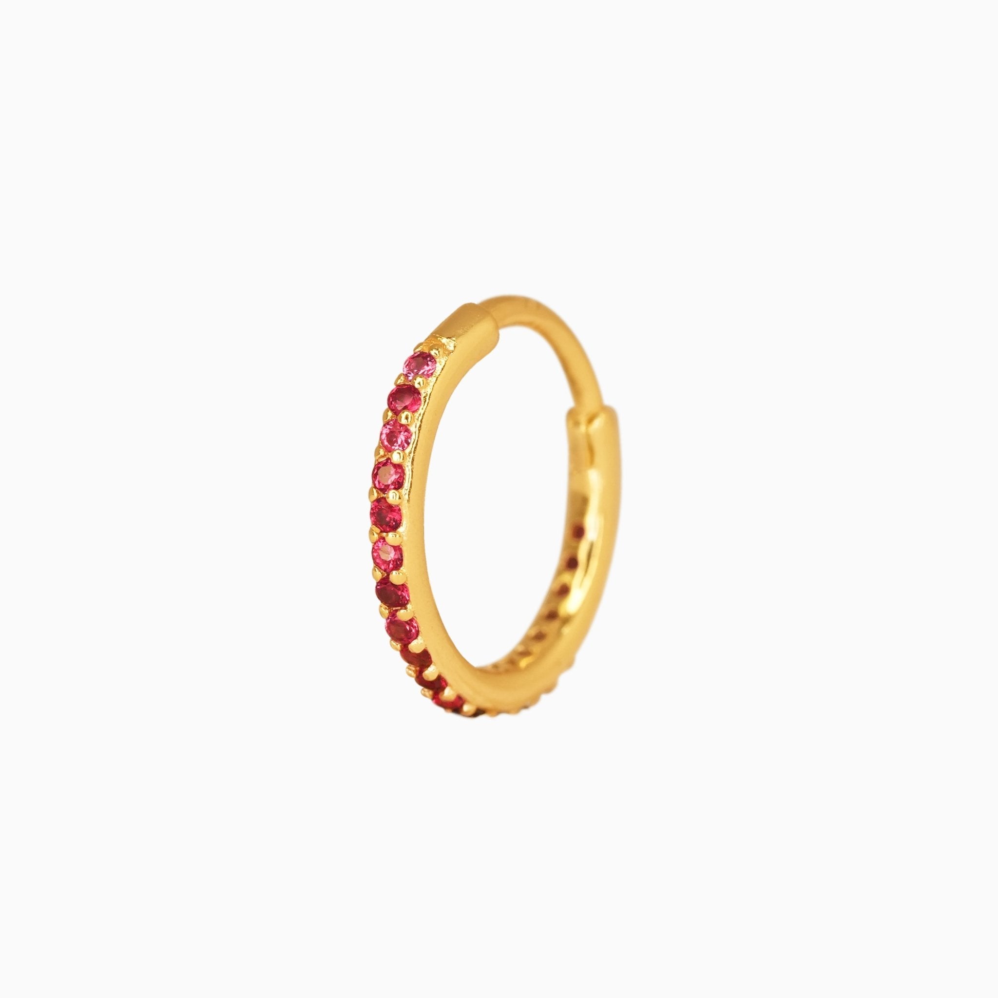 Paved Ruby Clicker Hoop – eyrful