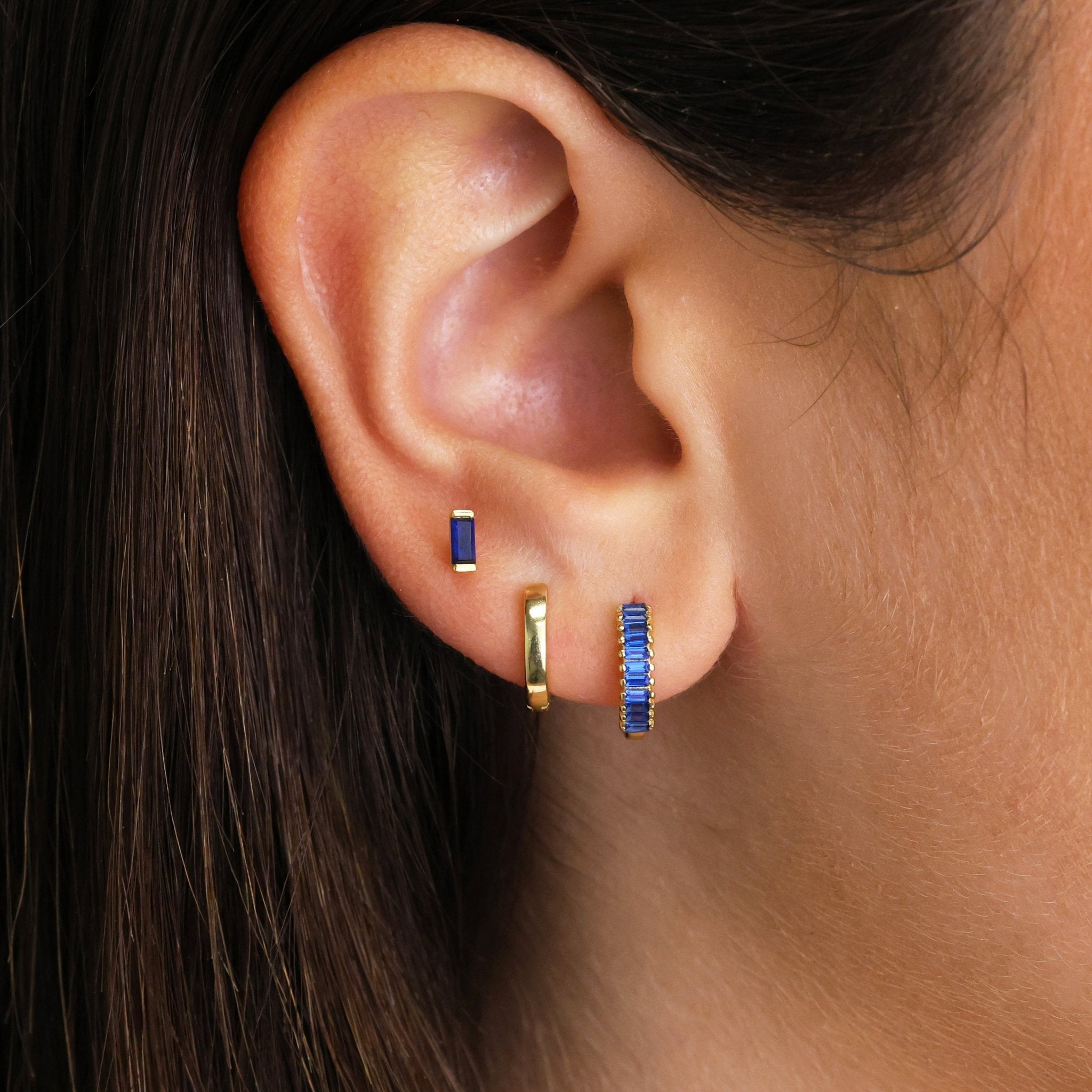 Sapphire Paved Baguette Set – Eyrful Artistry