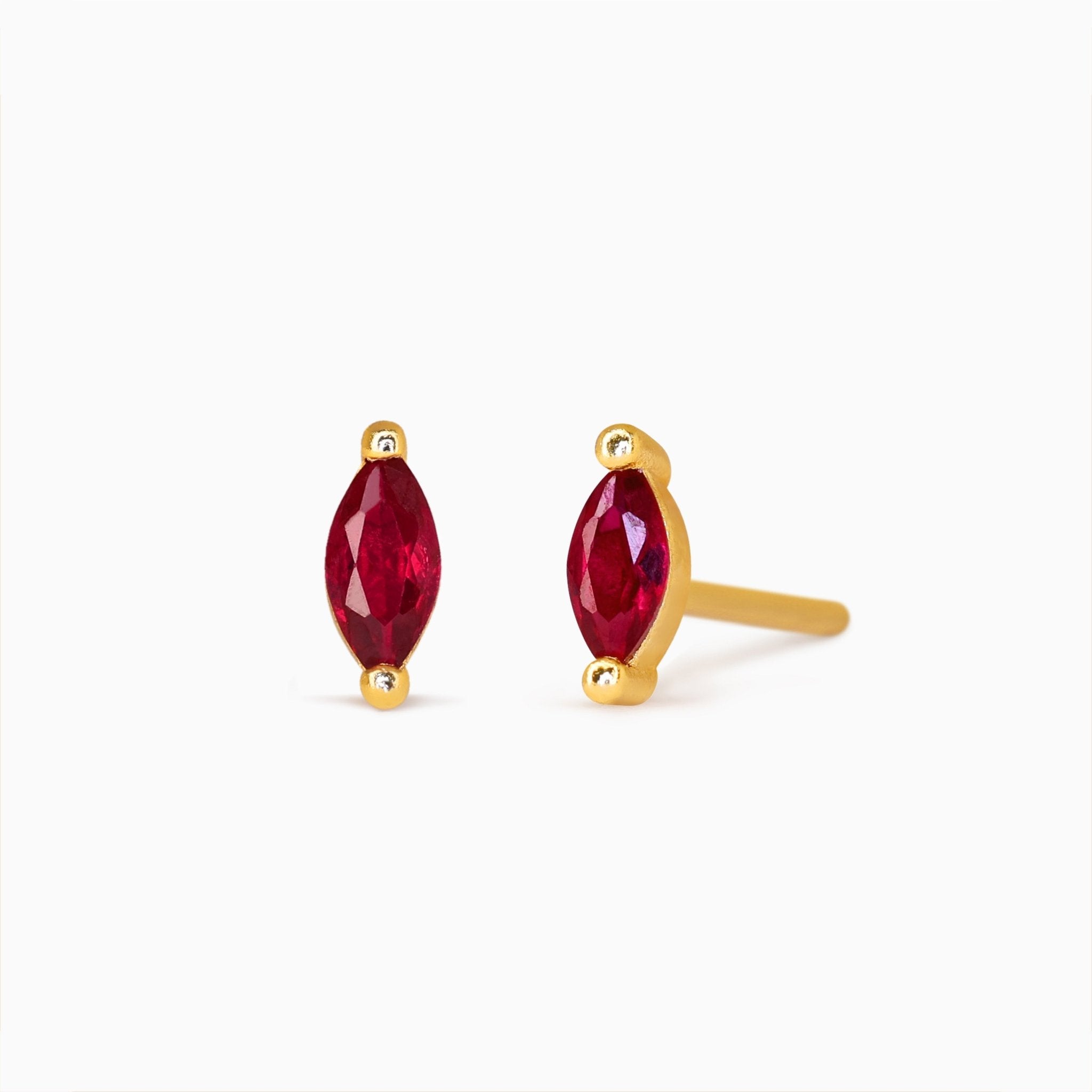 Single Marquise Ruby Studs – eyrful