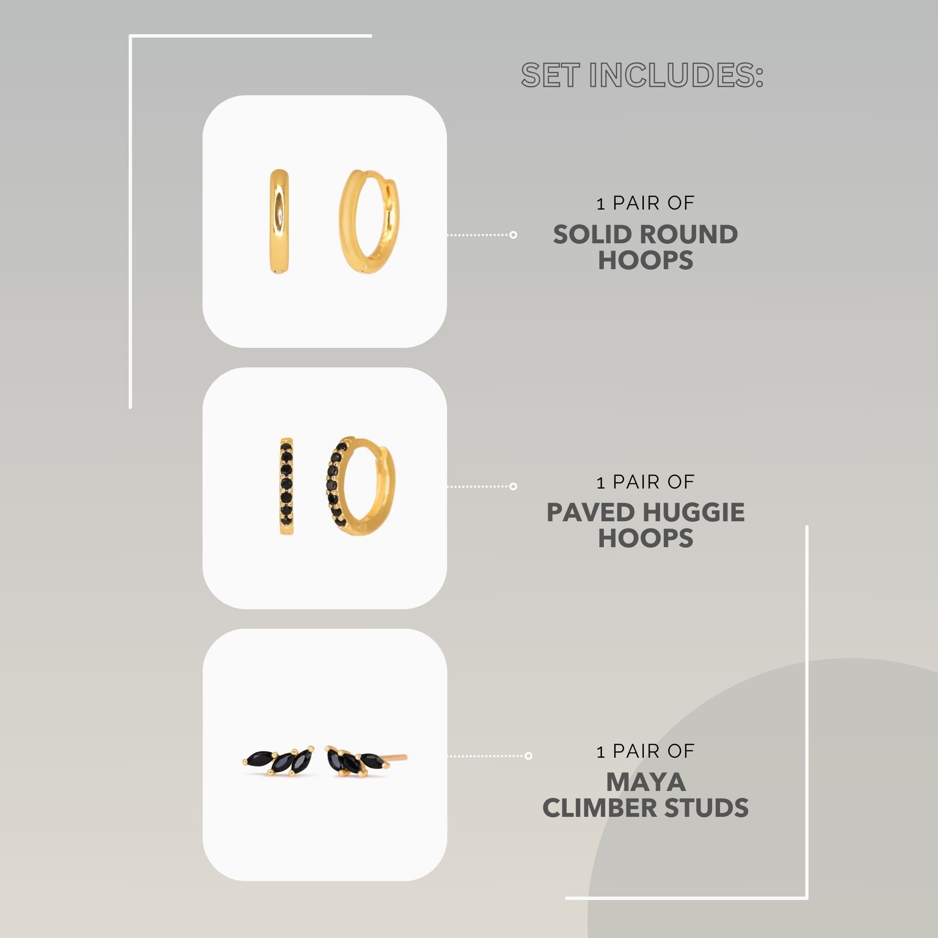 MAYA Black Onyx Set – Eyrful Artistry