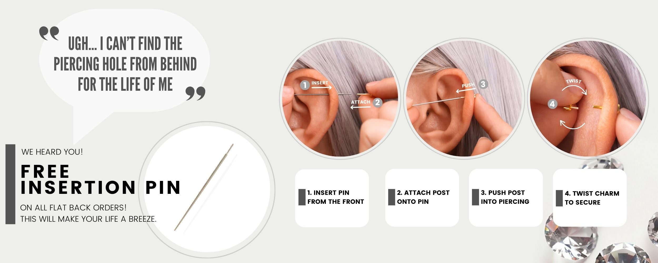 Diamond Sun Flat Back Earrings | eyrful – Eyrful Artistry