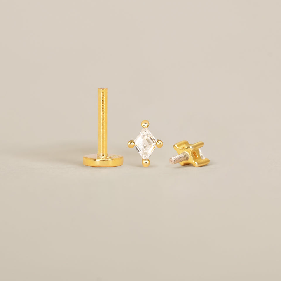 Diamond Cut Flat Back Earrings | eyrful – Eyrful Artistry