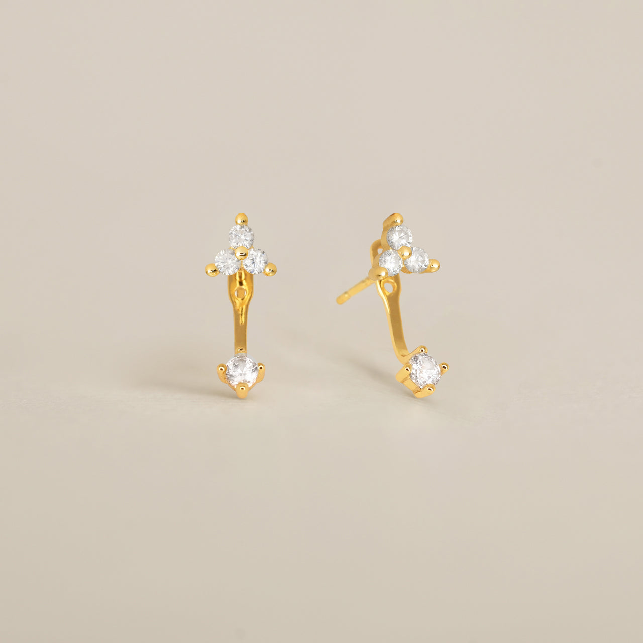 Astrid Garnet Front Back Stud Earrings | eyrful – Eyrful Artistry