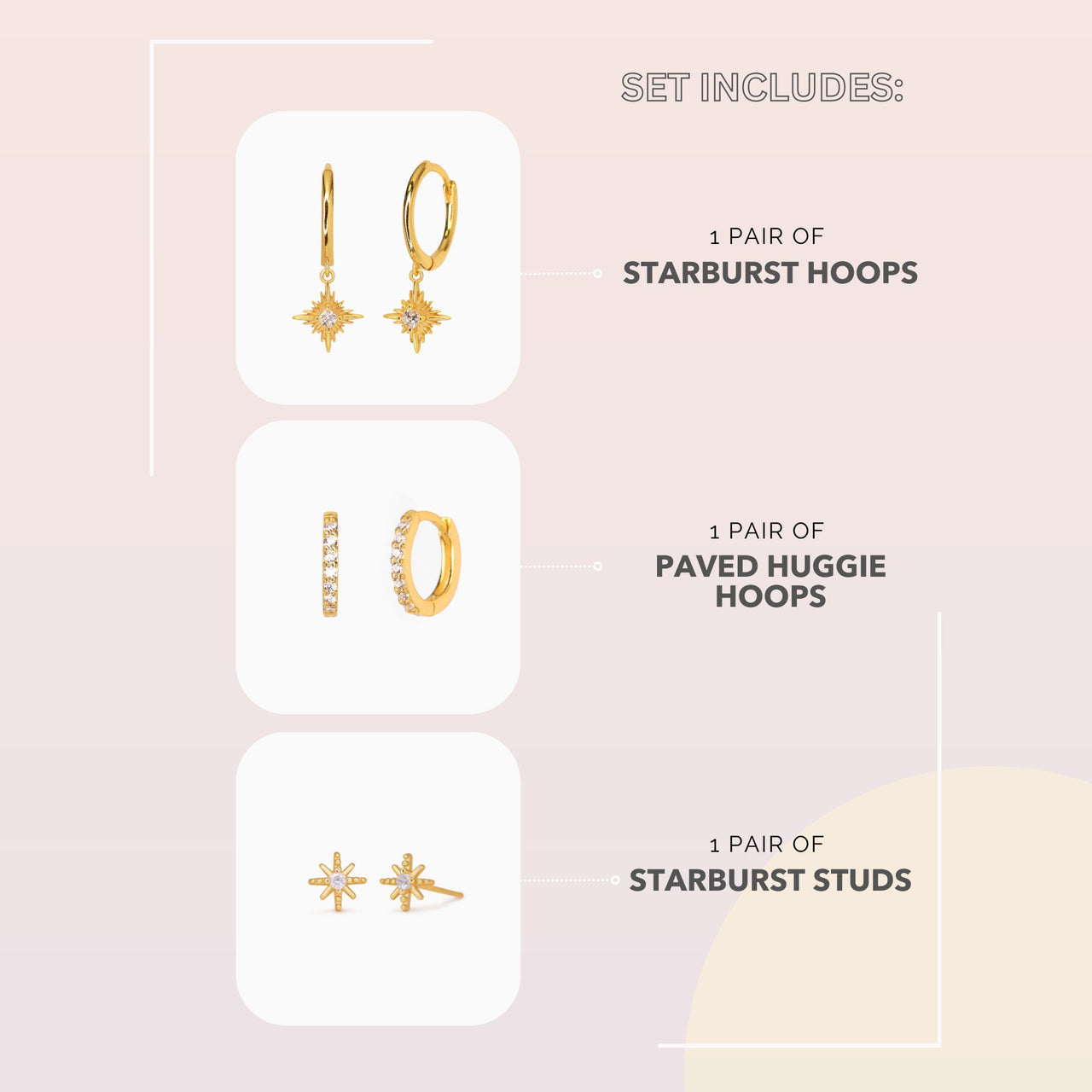 Starburst Diamond Earring Set | eyrful – Eyrful Artistry