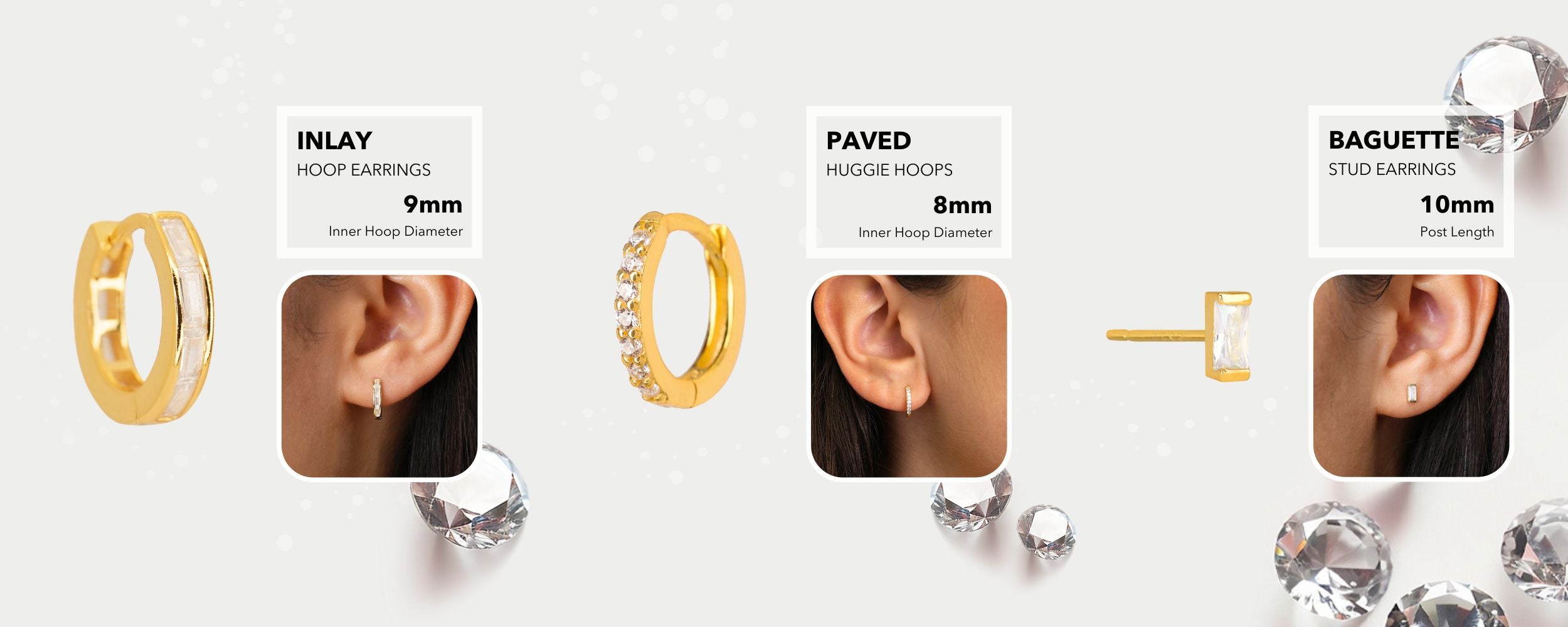 eyrful Diamond Baguette Hoop Earring Sets – Eyrful Artistry