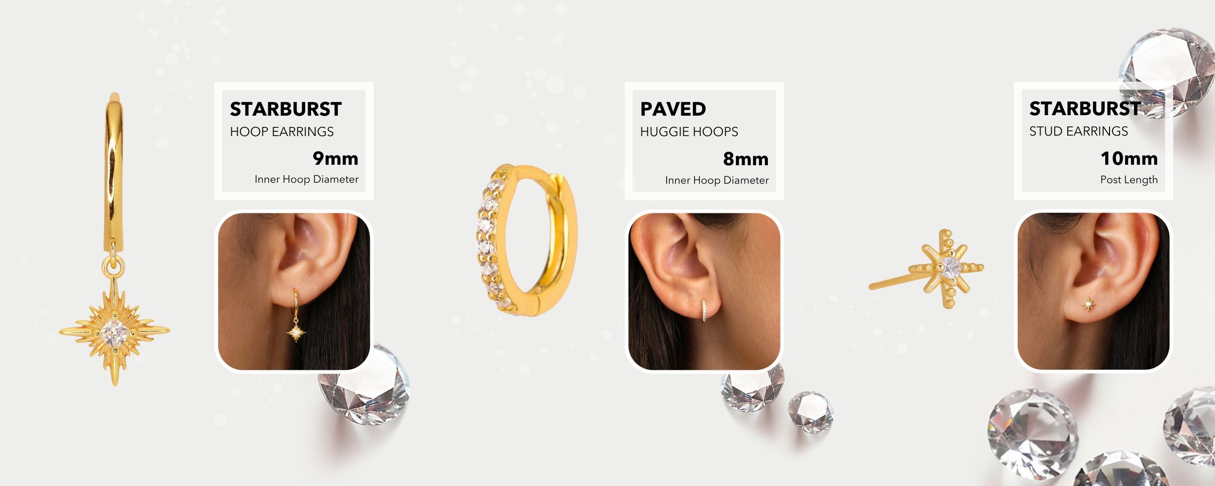 Starburst Diamond Earring Set | eyrful – Eyrful Artistry