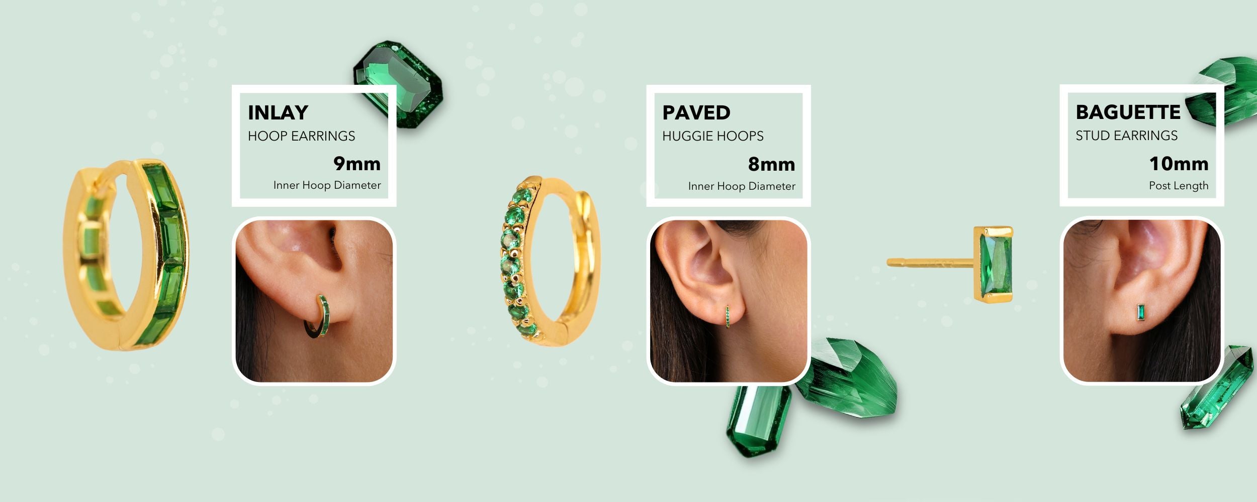 Emerald Baguette Inlay Set – eyrful