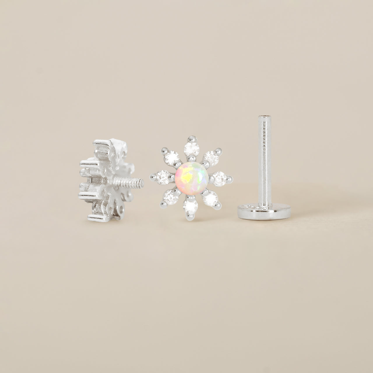 Diamond Sunflower Flat Back Earrings | eyrful – Eyrful Artistry