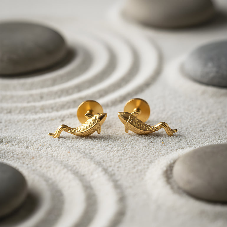 Koi Fish Flat Back Earrings | eyrful – Eyrful Artistry