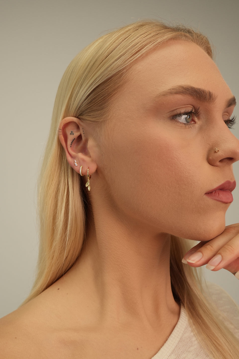 Leaf Hoop Earring Set | eyrful – Eyrful Artistry