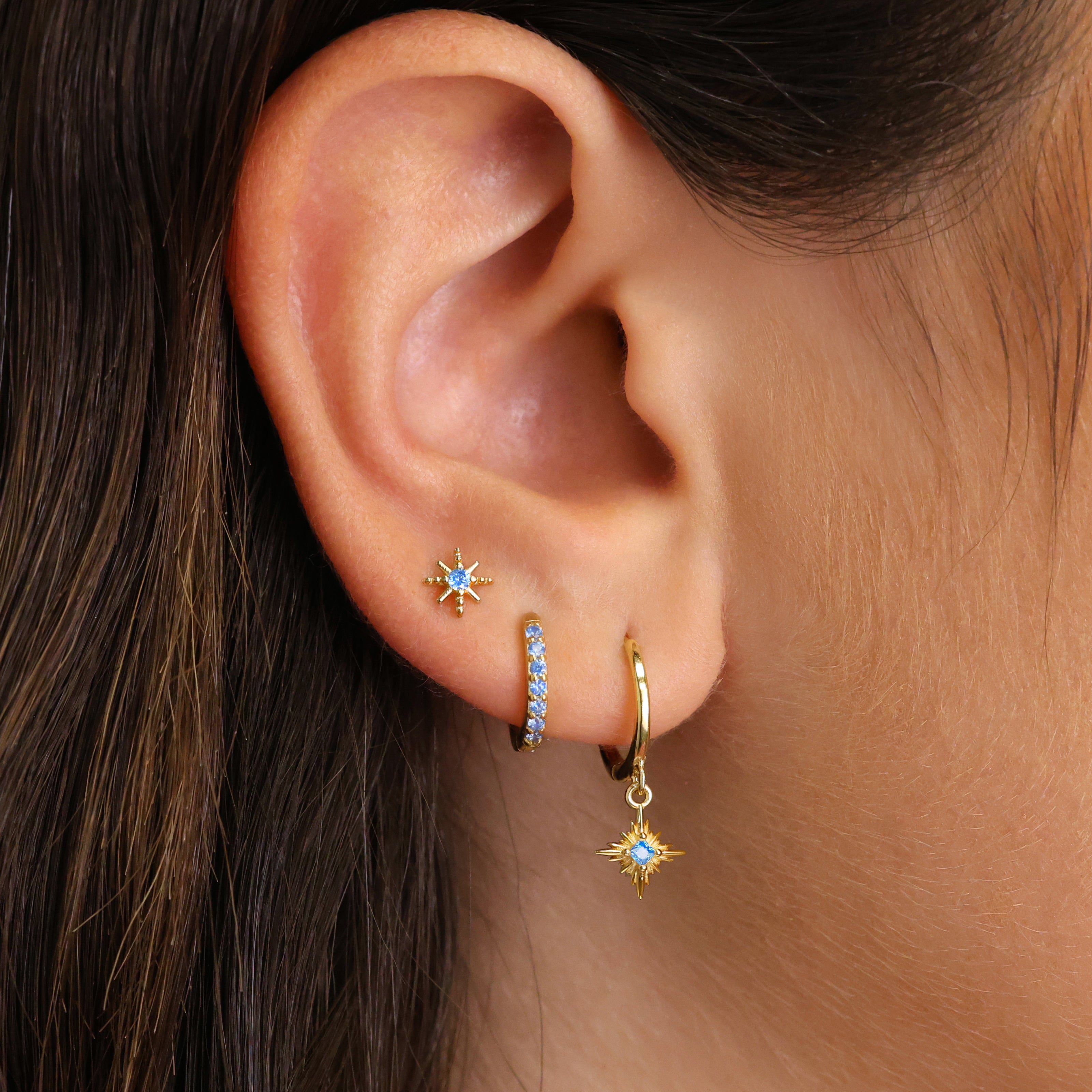 Starburst Aquamarine Earring Set | March Birthstone – Eyrful Artistry