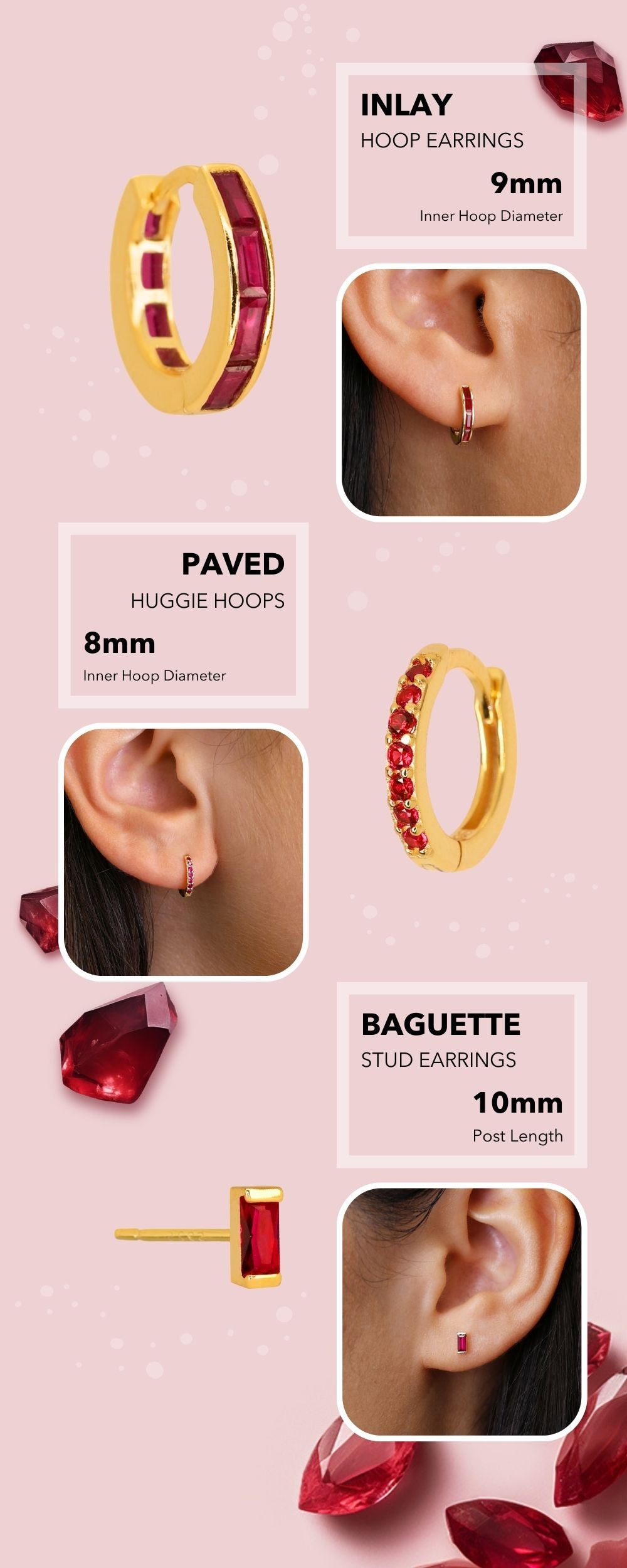 Ruby Baguette Inlay Set – eyrful