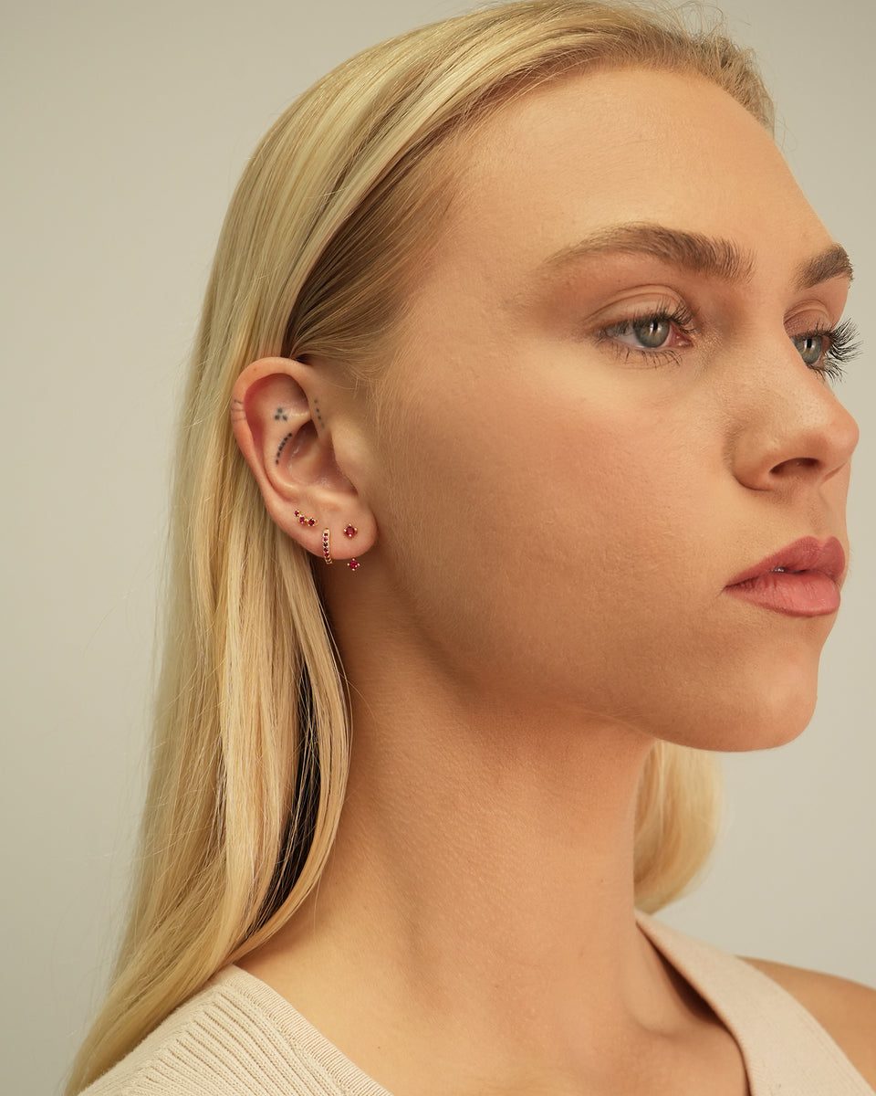 Ruby Astrid Hoop and Stud Earring Set eyrful – Eyrful Artistry