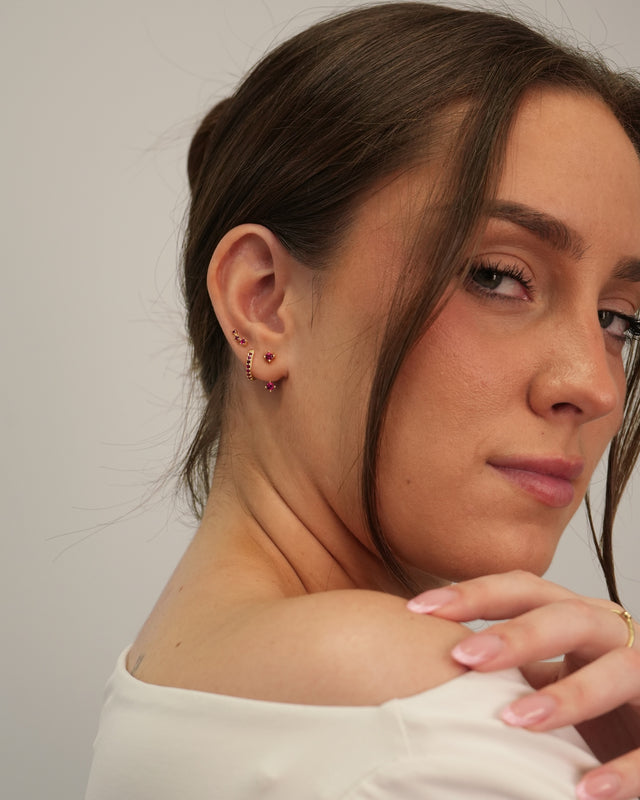 Ruby Astrid Hoop and Stud Earring Set eyrful – Eyrful Artistry