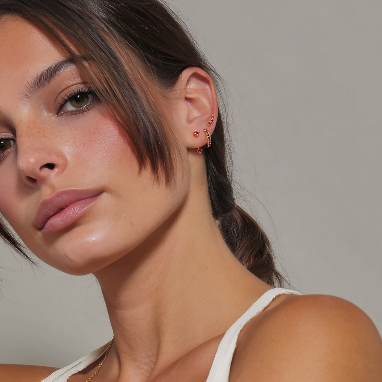 Ruby Astrid Hoop and Stud Earring Set eyrful – Eyrful Artistry