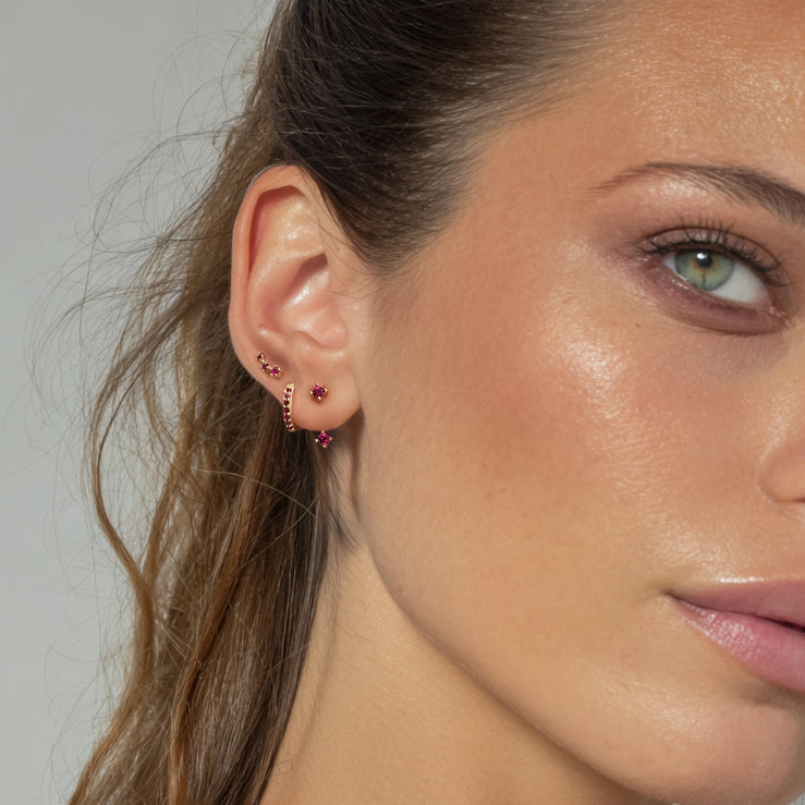 Ruby Astrid Hoop and Stud Earring Set eyrful – Eyrful Artistry
