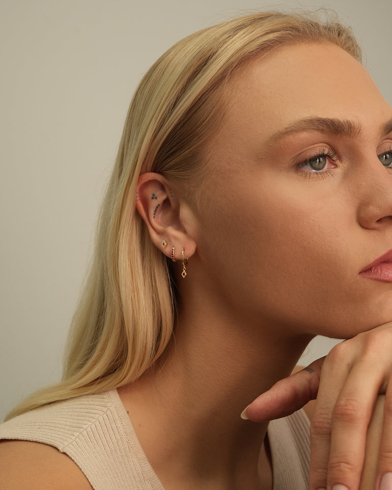 Ruby Astrid Hoop and Stud Earring Set eyrful – Eyrful Artistry