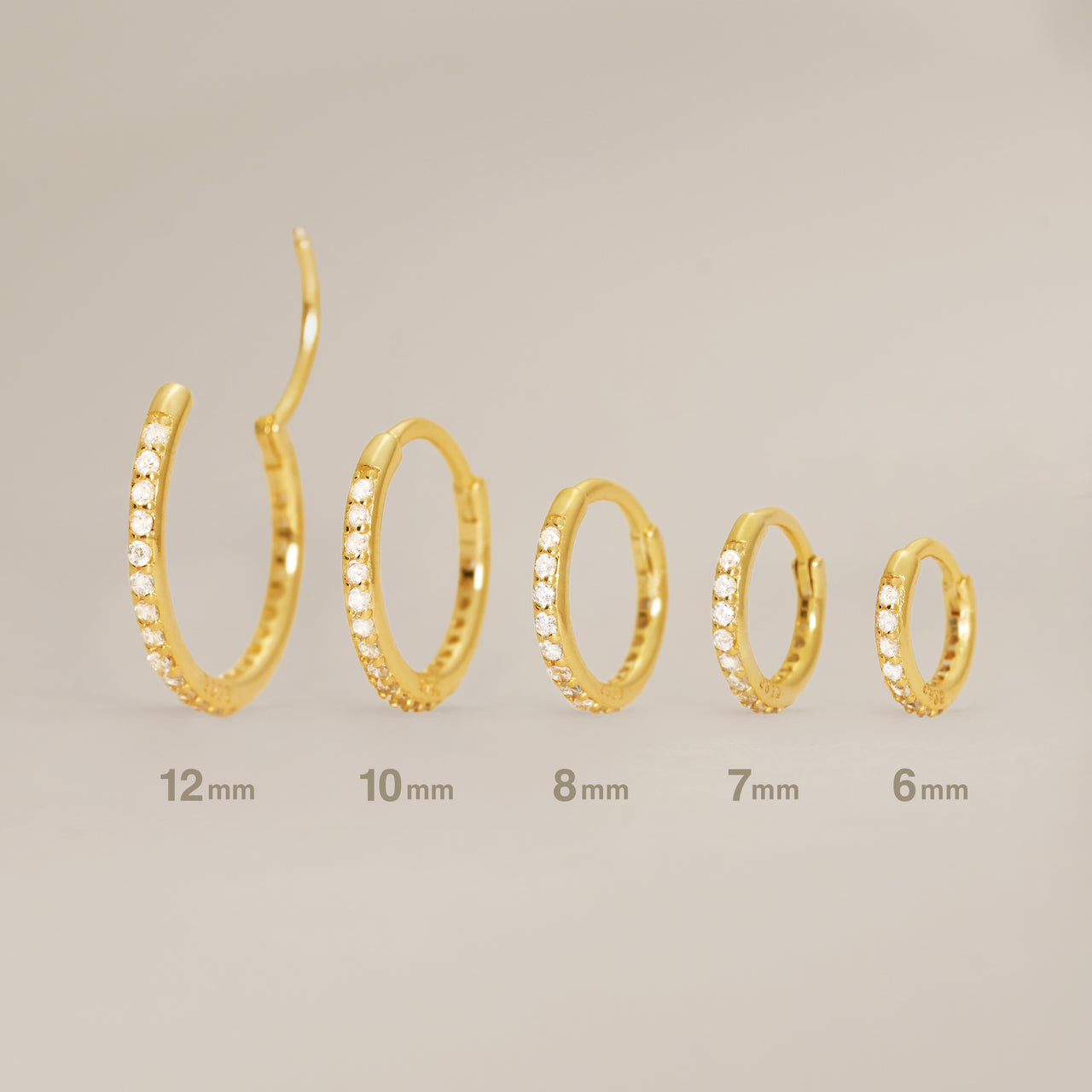 Paved Diamond Clicker Hoop Earrings | eyrful – Eyrful Artistry