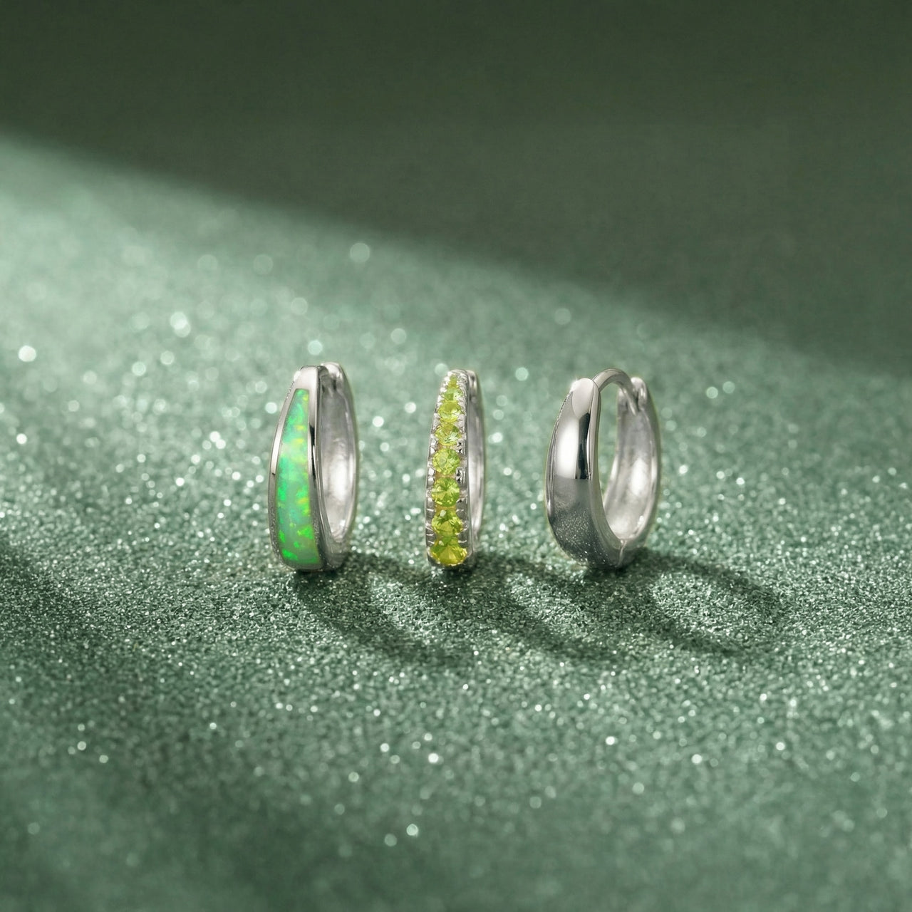 Tapered Apple Green & Opal Capsule – Eyrful Artistry