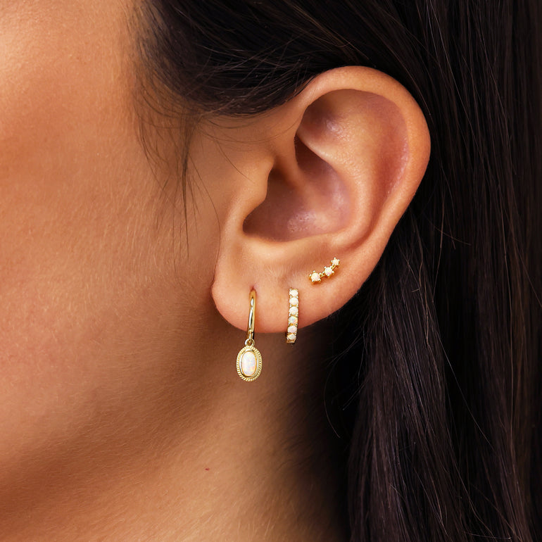 White Opal Astrid Earring Set | eyrful – Eyrful Artistry