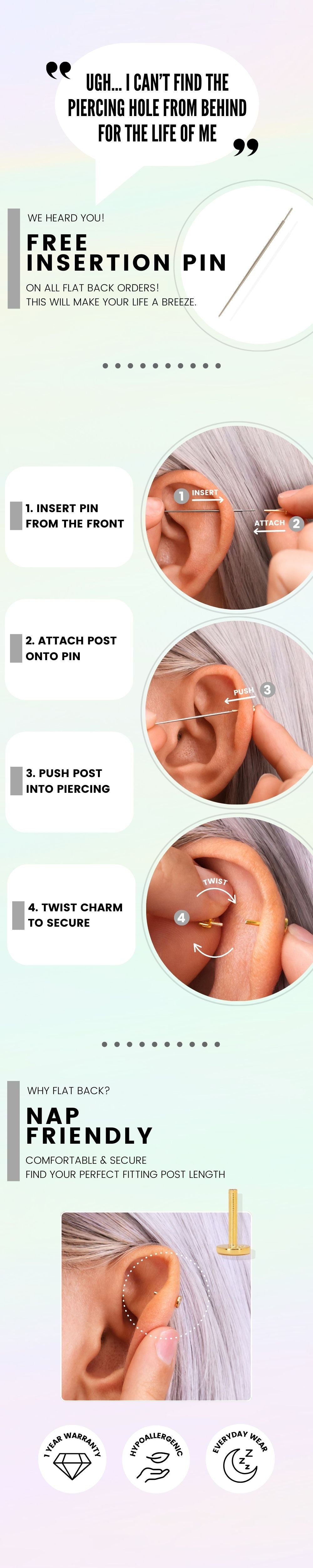 White Opal Stone Flat Back Labret – Eyrful Artistry