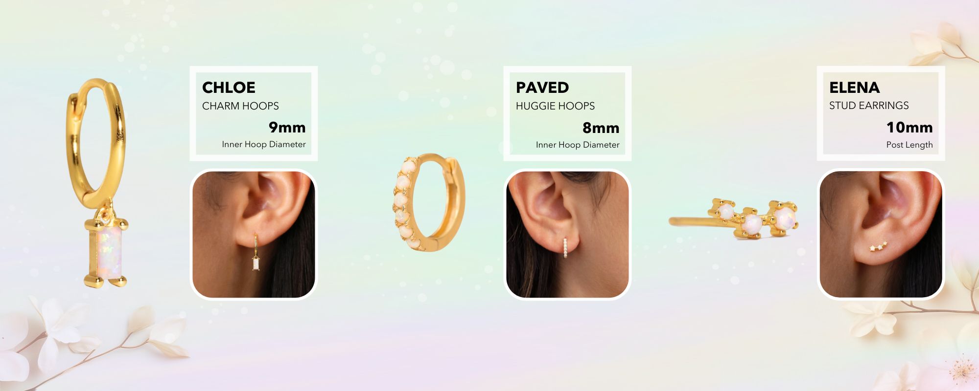 White Opal Chloe Earring Set | eyrful – Eyrful Artistry