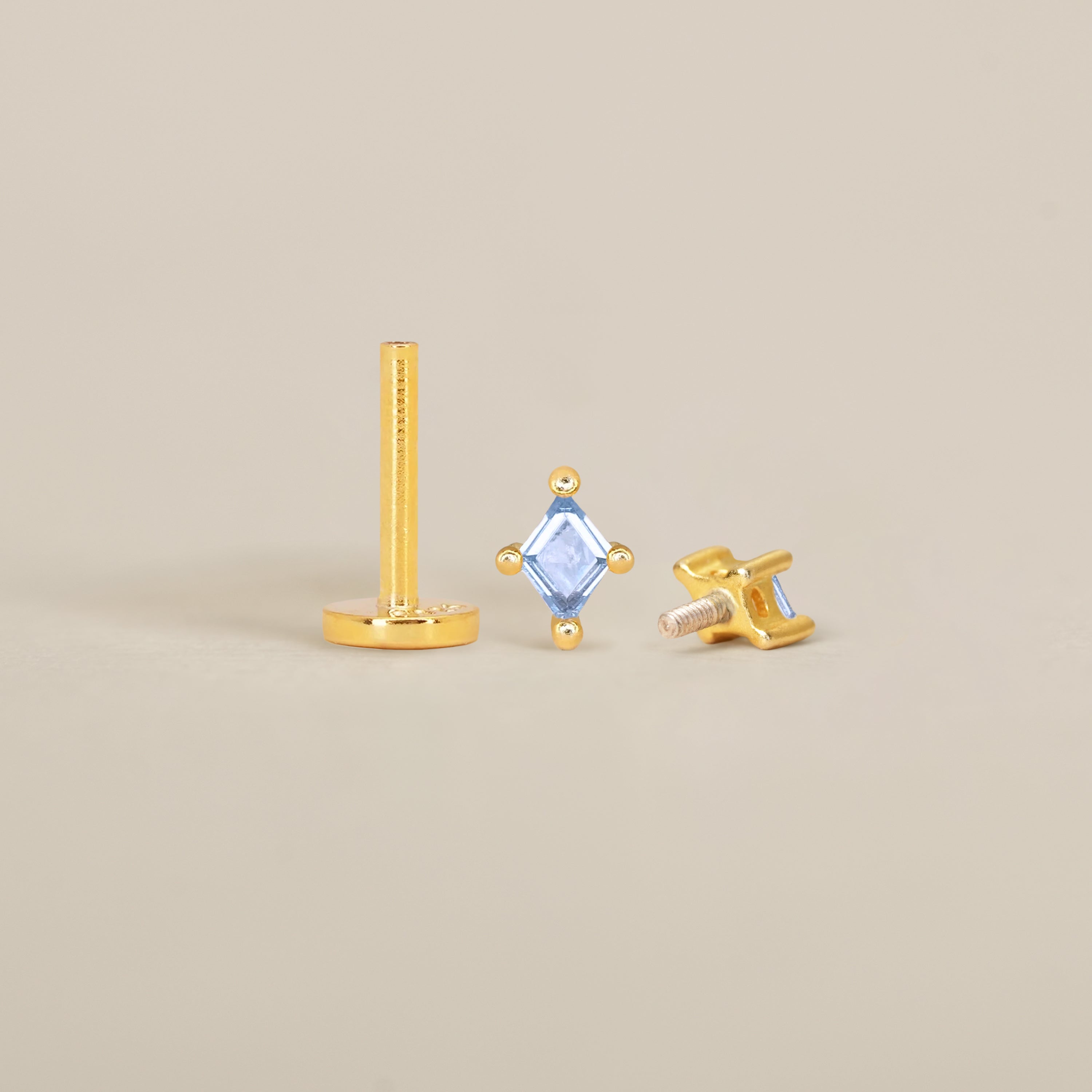 Zircon Cut Flat Back Labret – Eyrful Artistry