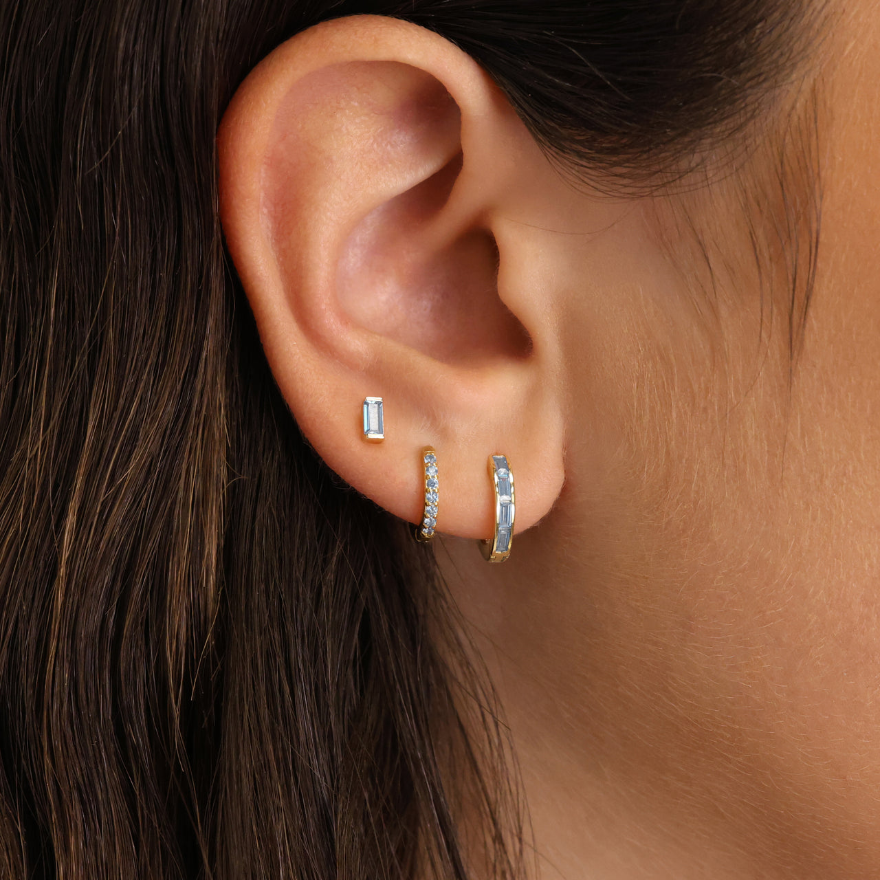 Amethyst Baguette Inlay Earring Set | February Birthstone | eyrful – Eyrful Artistry