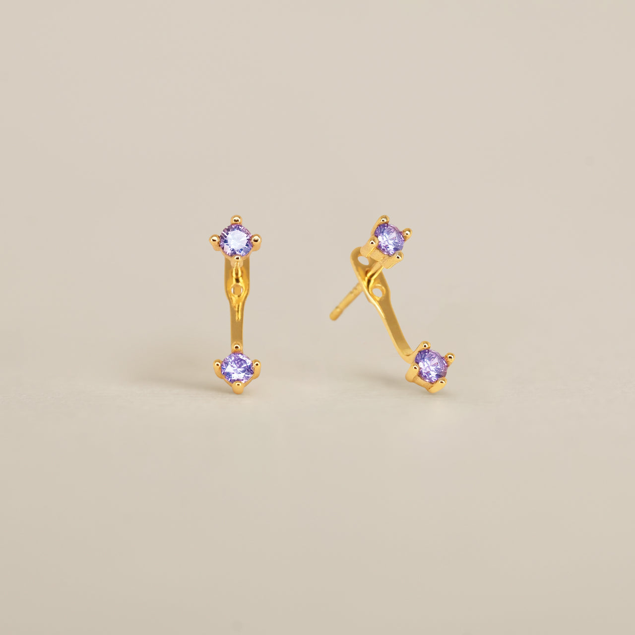 Astrid Alexandrite Stud Front Back Earrings | eyrful – Eyrful Artistry