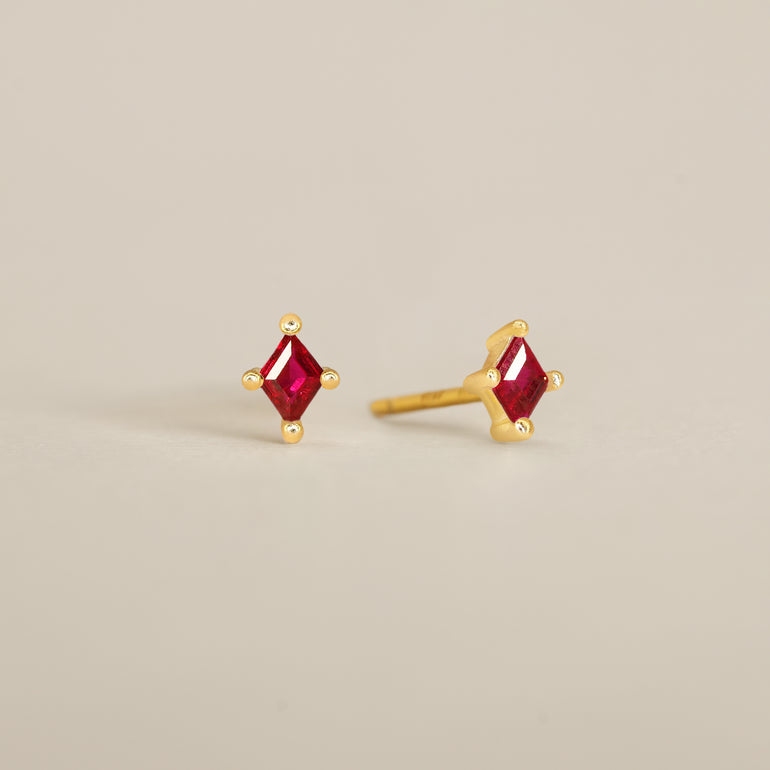Starburst Ruby Studs – Eyrful Artistry