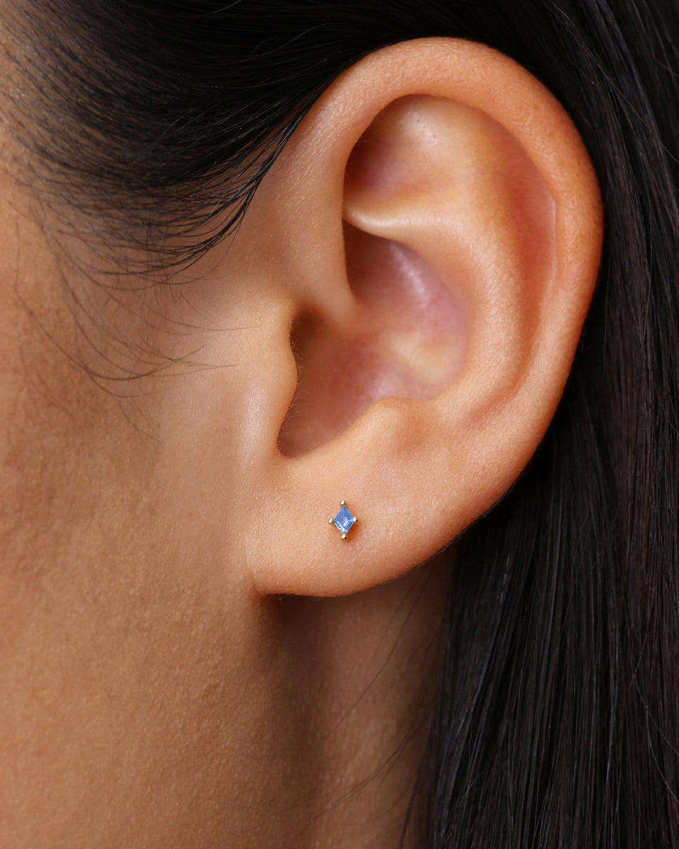 Aquamarine Cut Studs – eyrful