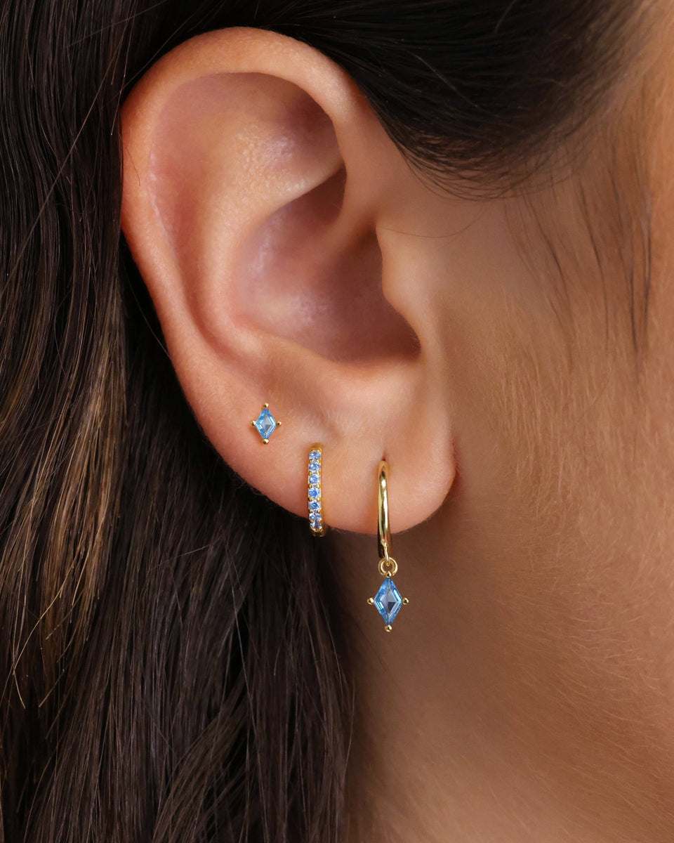 Aquamarine Cut Studs – eyrful