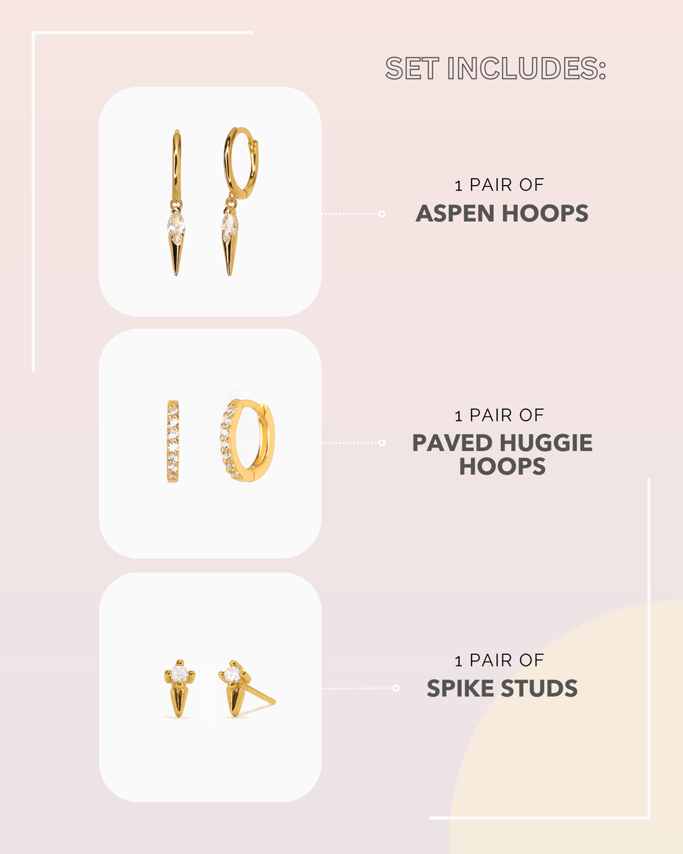 Diamond Aspen Earring Set | eyrful