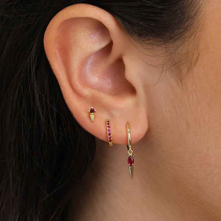 Ruby Astrid Hoop and Stud Earring Set eyrful – Eyrful Artistry
