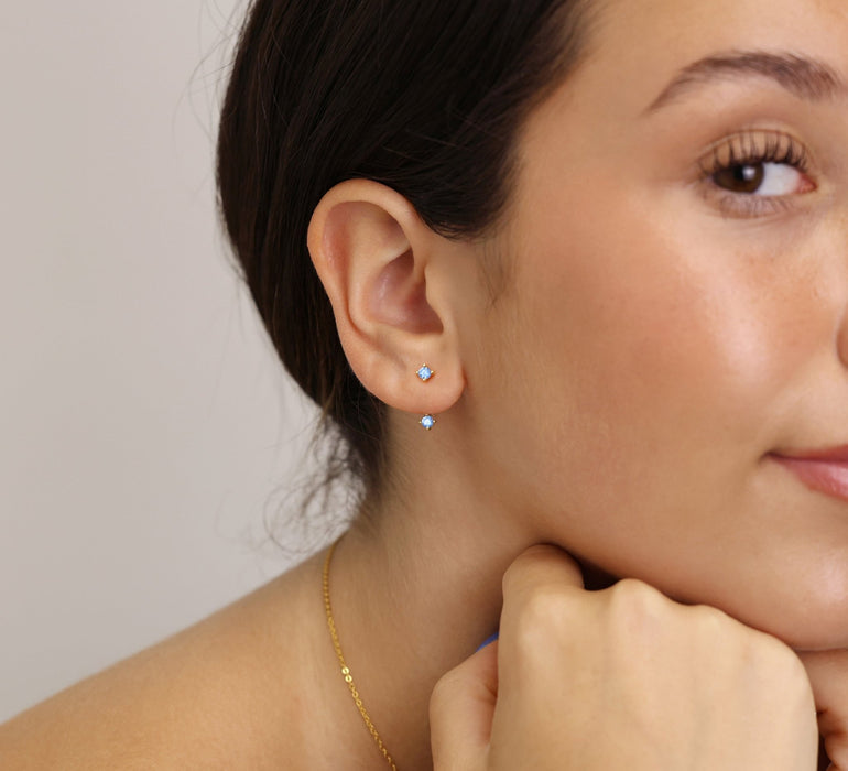 TOBI Aquamarine Studs – eyrful