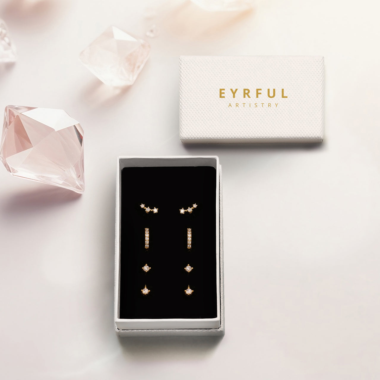 Diamond Astrid Earring Set | eyrful