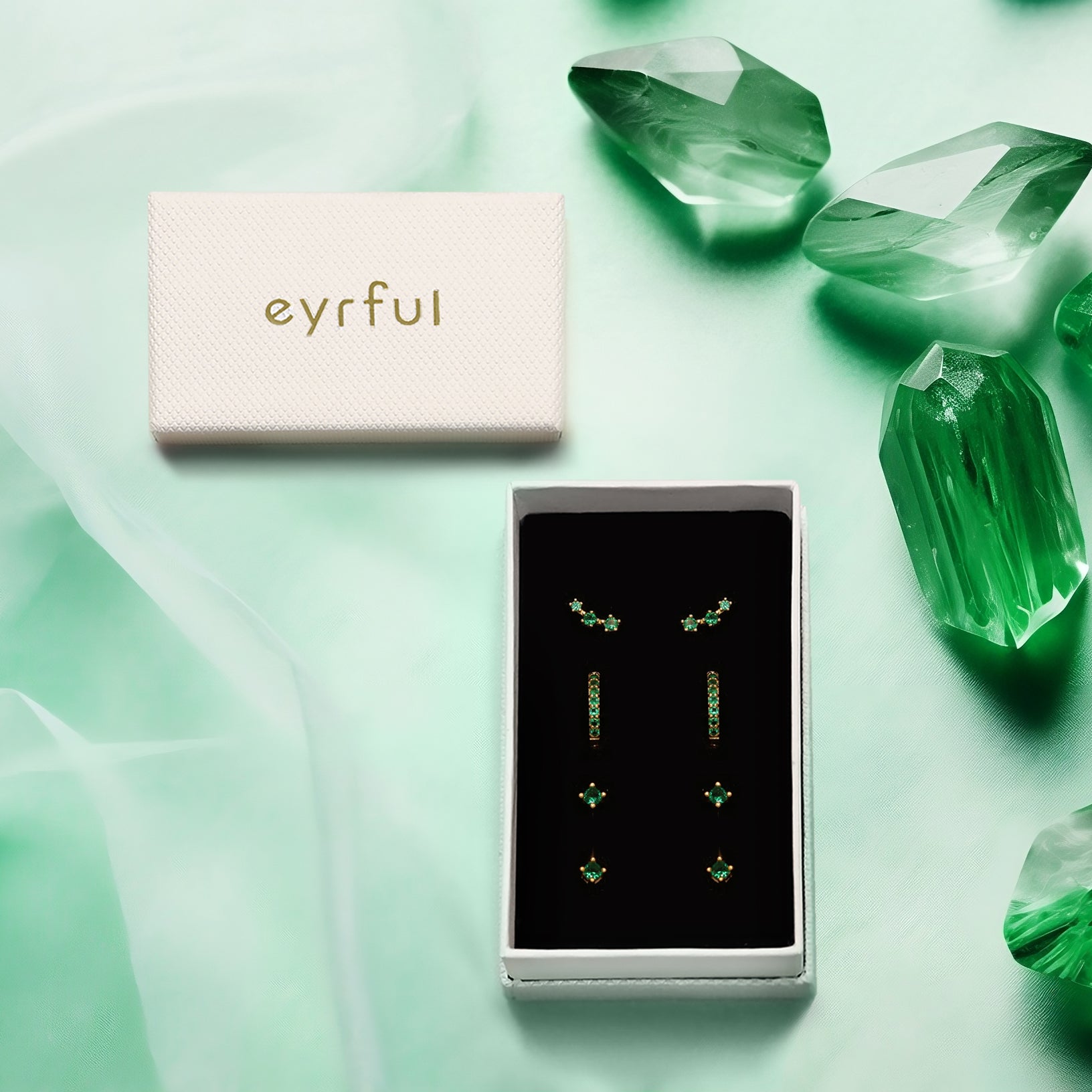 Emerald Astrid Earring Set | eyrful