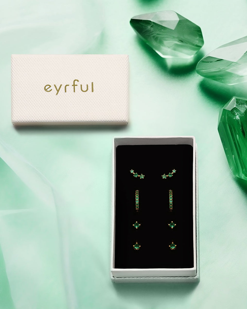 Astrid Emerald Earring Set | eyrful
