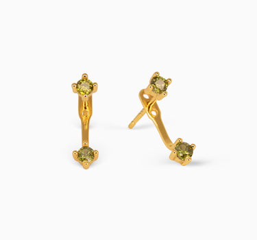 Peridot BEZEL Earring Set | August Birthstone | eyrful