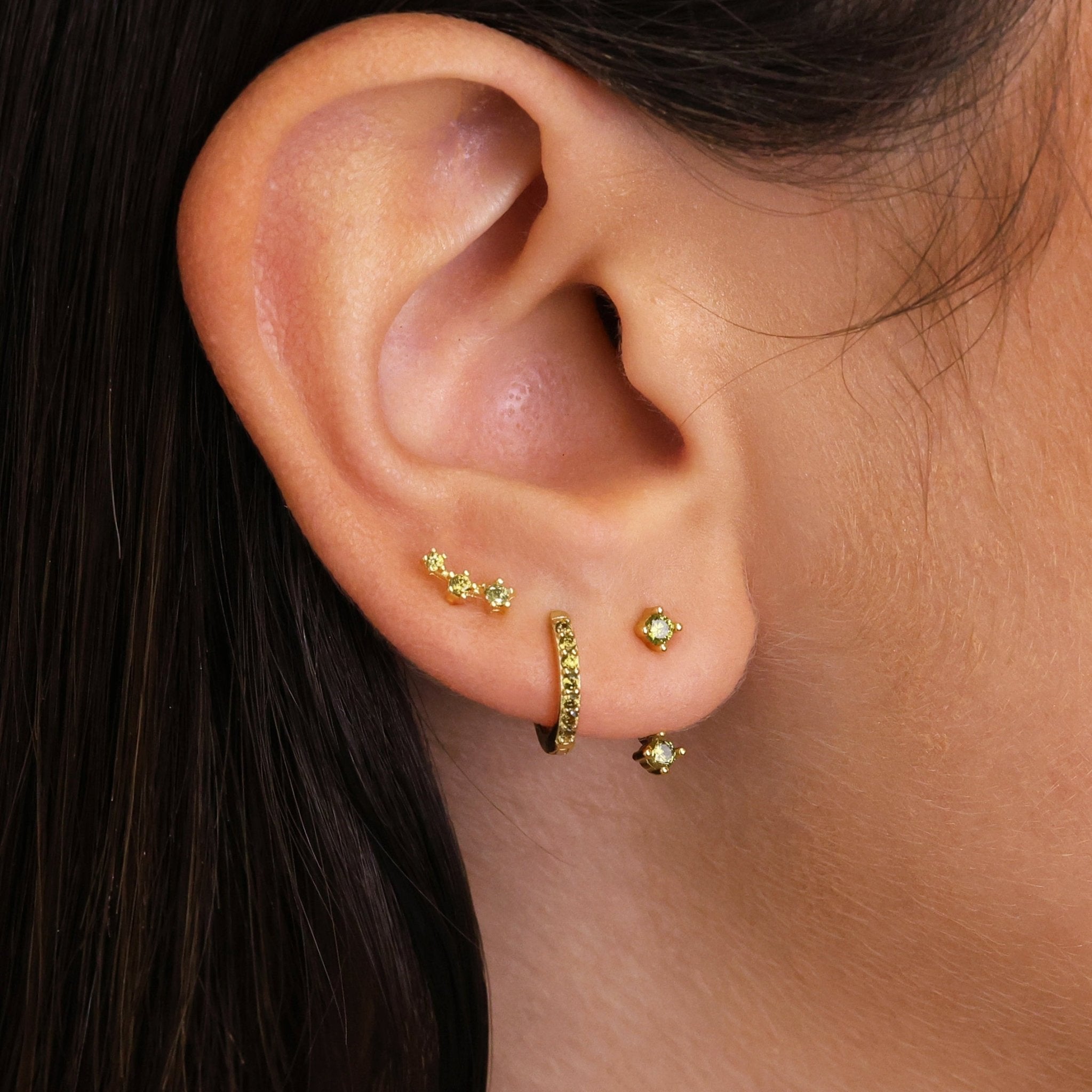 Peridot Astrid Hoop and Stud Earring Set eyrful – Eyrful Artistry