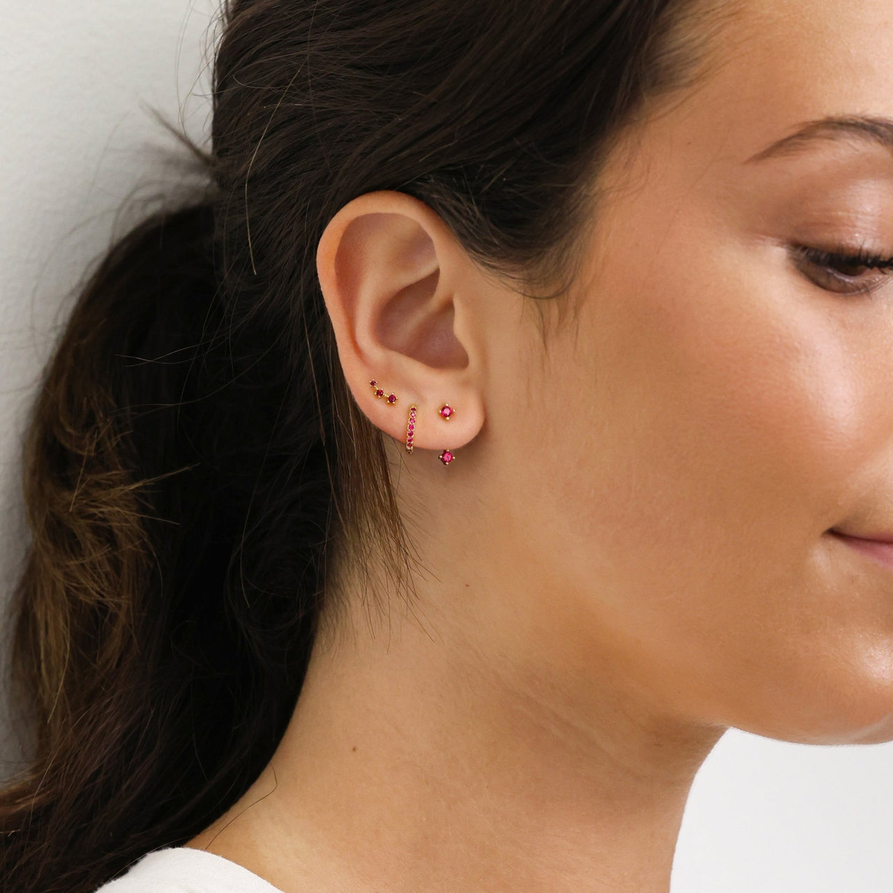 Ruby Astrid Hoop and Stud Earring Set eyrful – Eyrful Artistry