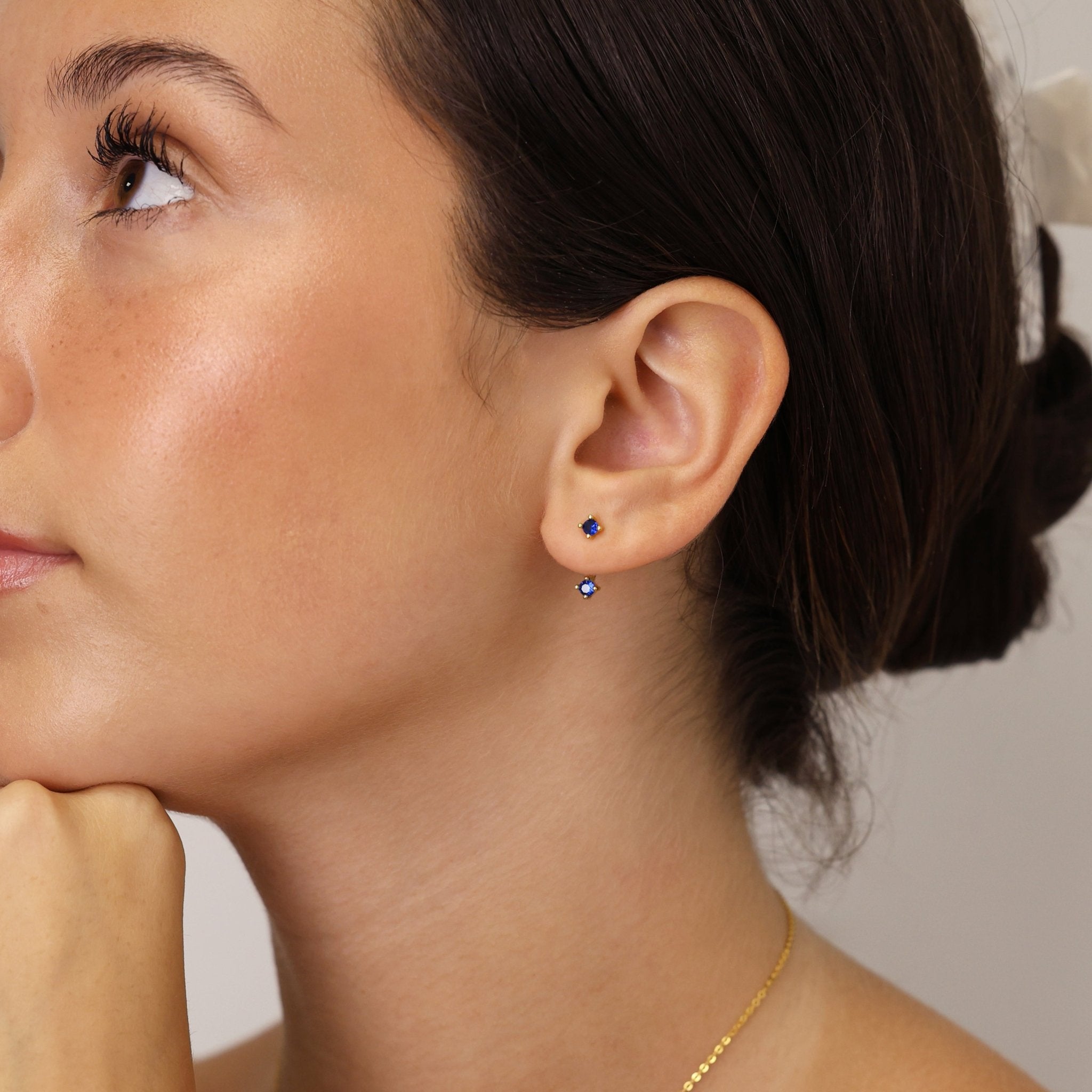 Astrid Sapphire Front Back Stud Earring – eyrful
