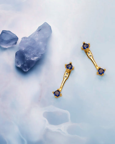 Astrid Sapphire Front Back Stud Earring – eyrful